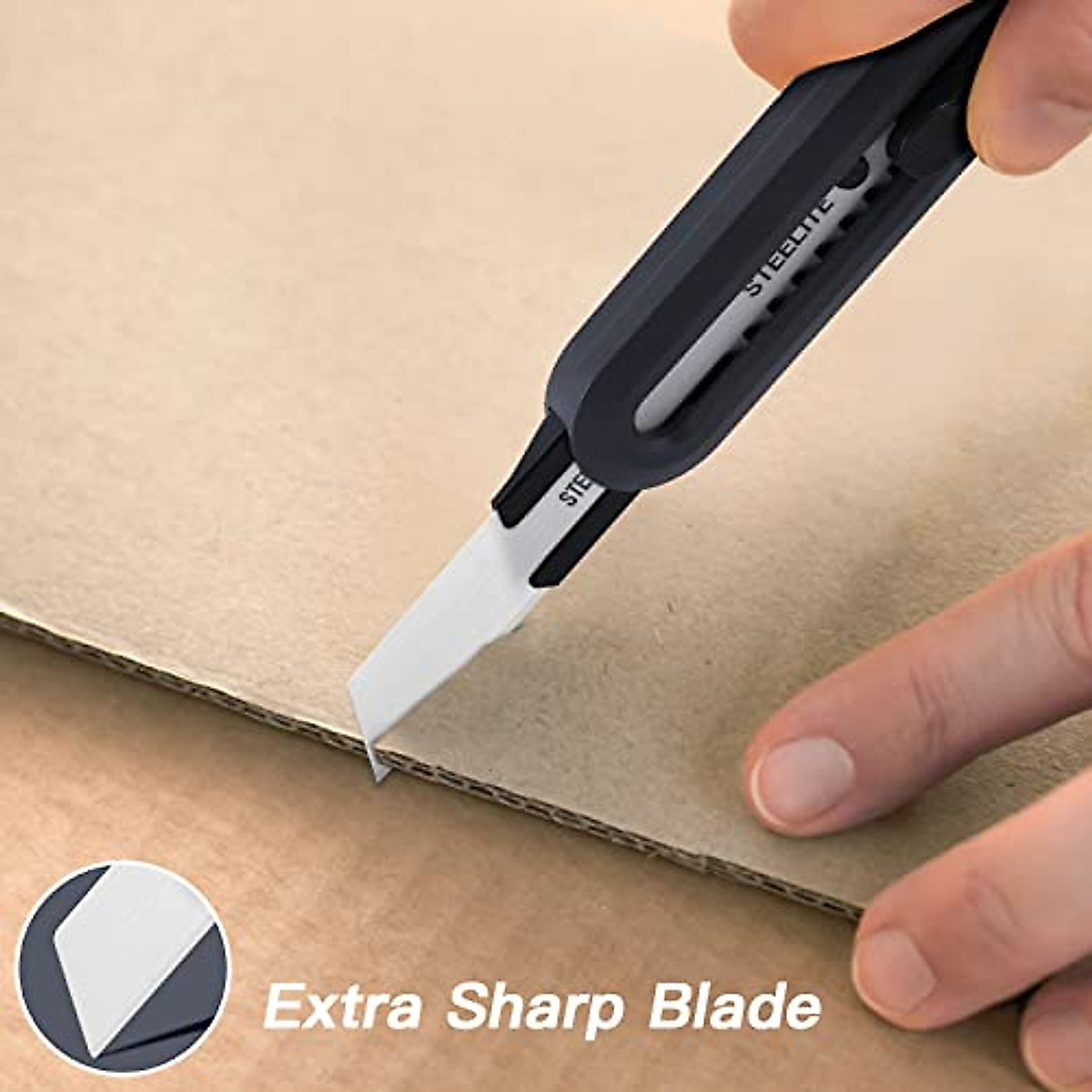 Steelite Ceramic Utility Knife Safety Box Cutter Package and Box Opener Extra Long Insulation Foam Tool Safe Retractable Ceramic Blade