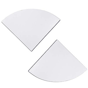 8 Inch Floating Corner Shelf Set of 2,White Wall Mounted Corner Storage Shelf for Bedroom, Living Room, Bathroom, Display Shelf for Small Plant, Photo Frame, Toys and More