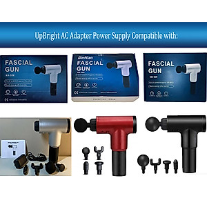 UpBright 8.4V AC/DC Adapter Compatible with Fascial Gun GB-820 Massage Gun KH-320 6 Level Vibration BinNiao HULKBUZZ 7.4V Lithium Ion 7.4 Volt Battery Electric Massager DC8.4V 1A Power Supply Charger