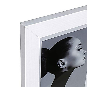 Hap Tim 11x14 Picture Frame Set of 2,Each White Wood Pattern Frame with 2 Mats,Display 8x10 or Four 4x6 Photos with Mat,11x14 Picture Without Mat for Wall Display(CWH-11x14-CB)