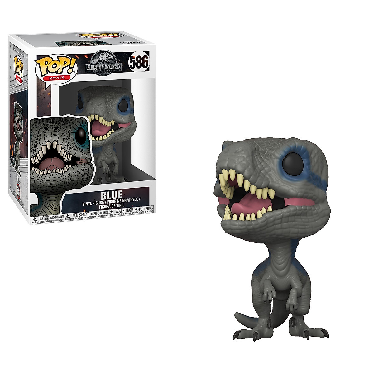 Funko Pop Movies: Jurassic World 2 - Blue, Velociraptor Collectible Figure, Multicolor