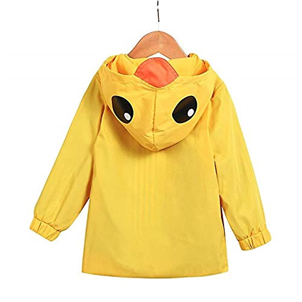 CM C&M WODRO Toddler Baby Boy Girl Duck Rain Jacket Cute Cartoon Yellow Raincoat Hoodie Kids Coat Fall Winter School Outfit (Yellow, 90 (2T))