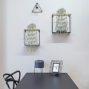 BLEUM CADE Fake Hanging Plants, 1pcs Sage Green Artificial Hanging Potted Plant, Faux Eucalyptus Hanging Plant Greenery for Wall Shelf Home Living Room Indoor Outdoor Decor