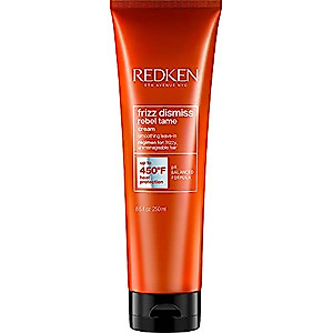 Redken Frizz Dismiss Rebel Tame Heat Protective Leave-In Cream | Hydrating Frizz Control | Anti Frizz Hair Protection | Sulfate Free | 8.5 Fl Oz
