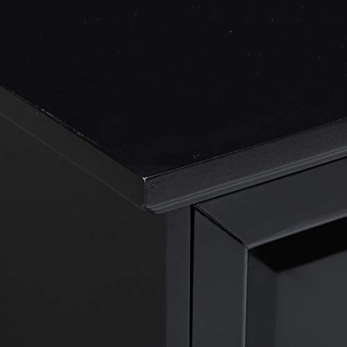 Kings Brand Furniture Buffet Server Sideboard Cabinet with Wine Storage, Black