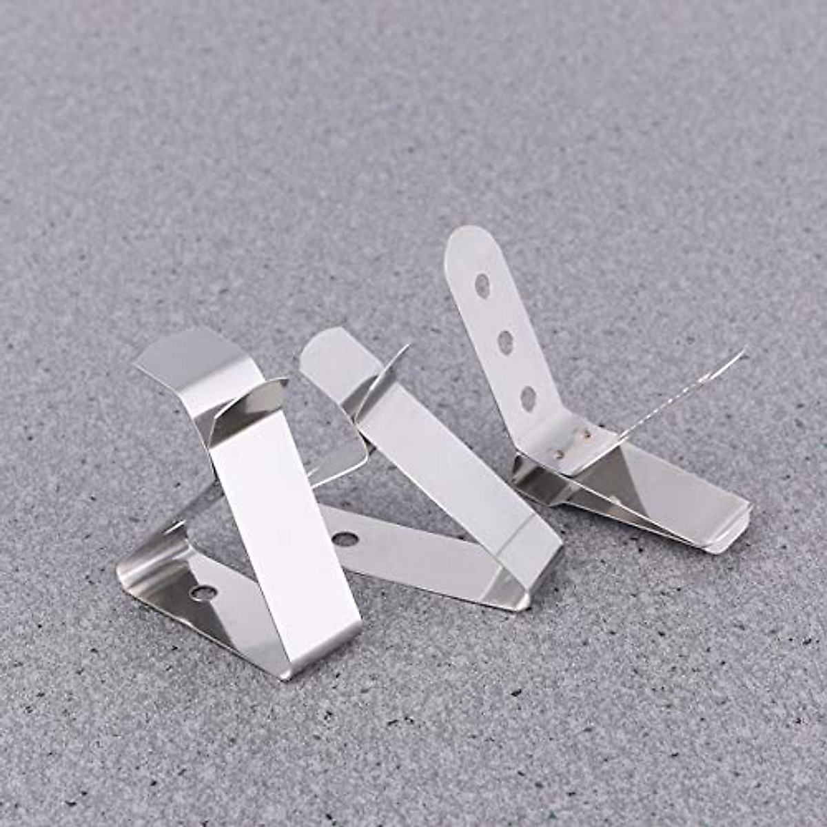 Yardwe 6pcs Thermometer Holder Stainless Steel Pot Clip Pan Clips Probe Holder Kitchen Tool for Fryer Coffee Table (Silver)