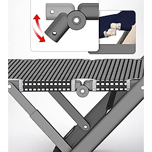 Phil Beauty Household Deck Chair Iron Alloy Balcony Chair 5 Gears Adjustable Leisure Nap with Pillow Portable,Brown