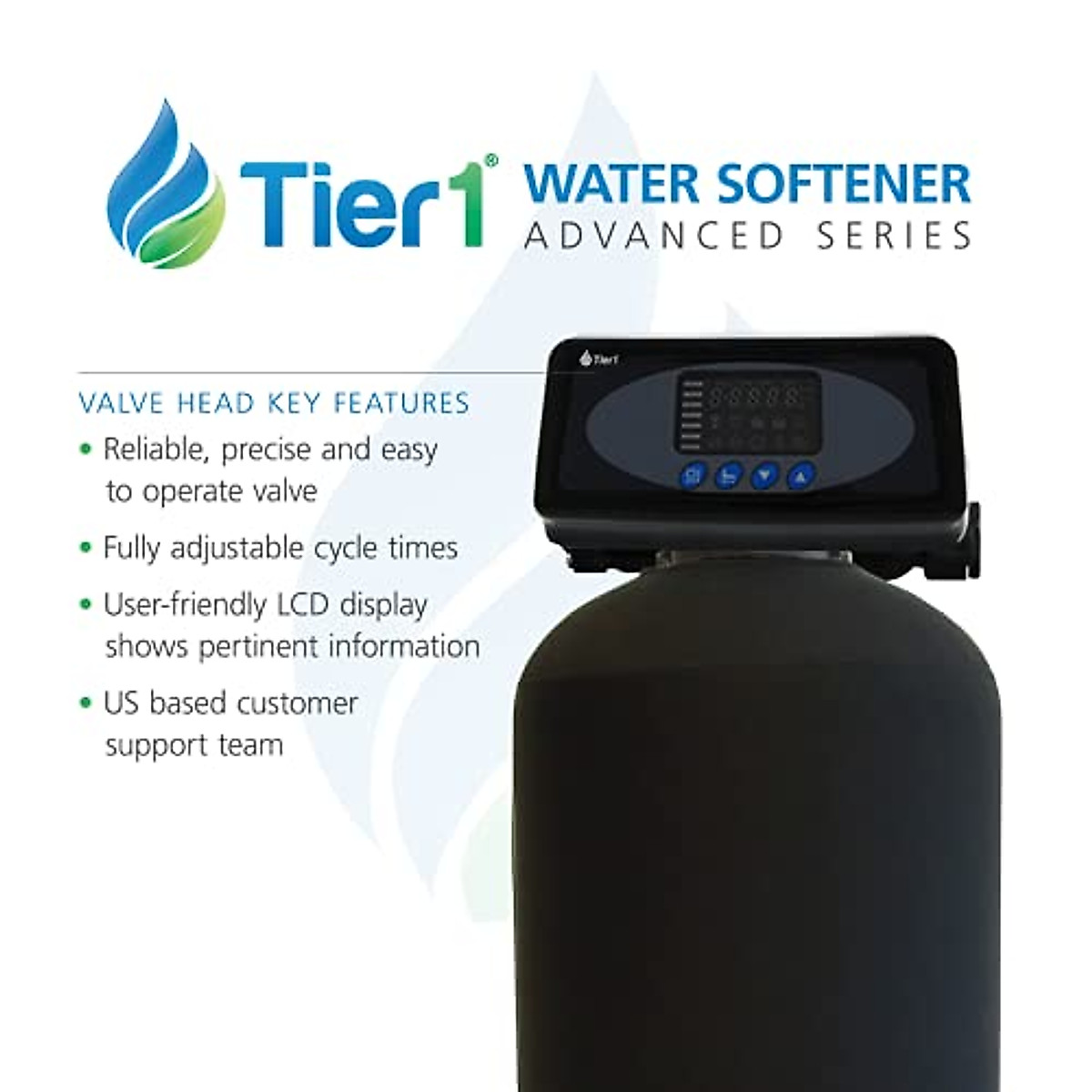 Tier1 48,000 Grain High Efficiency Digital Whole House Water Softener - Advanced Series