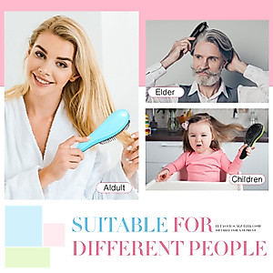 12 Pieces Detangler Brush Hair Brush Bulk Mini Small Wet Comb Brush for Kids Girls Curly Thick Straight No Pain No Knot Hair Brush for Women Men (Vivid Color)