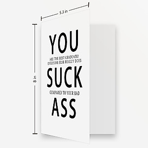 OJsensai Funny College Graduation Card 2024, Happy Graduation Gifts for Him Men, Graduation Party Decorations