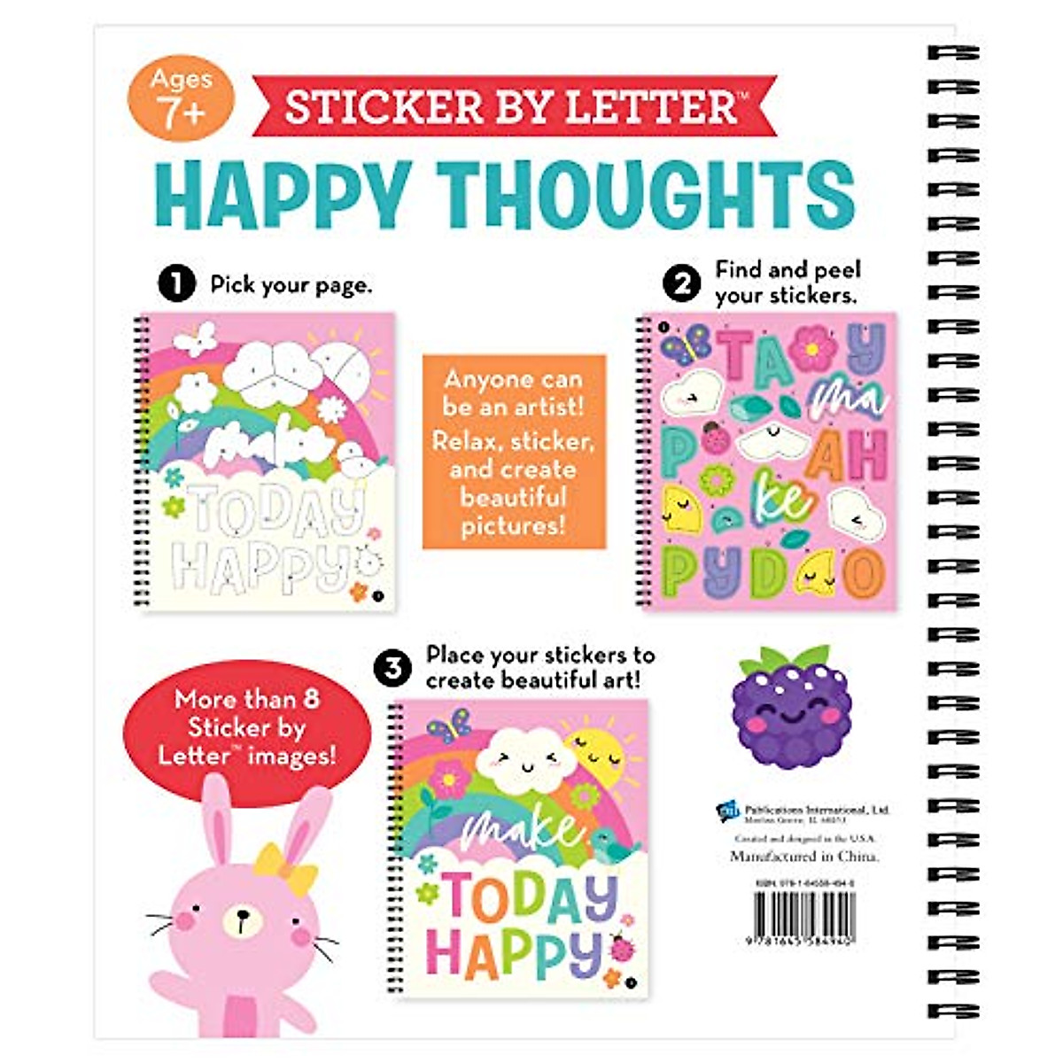 Brain Games - Sticker by Letter: Happy Thoughts