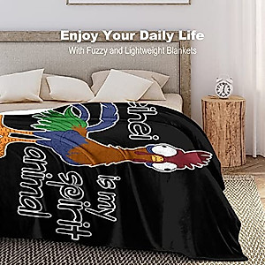 Rooster HEI HEI Spirit Animal Flannel Fleece Throw Blanket Soft Warm Lightweight Fuzzy Plush Blankets for Bed Couch Sofa 70"x80"