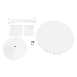 Round Dining Table, Tulip Kitchen Dining Table, Modern Small Desk Density Board Casual Table Coffee Table, Load-Bearing Capacity 165.35lbs, Suitable for Restaurant, Café, Dining Room, Balcony (White)