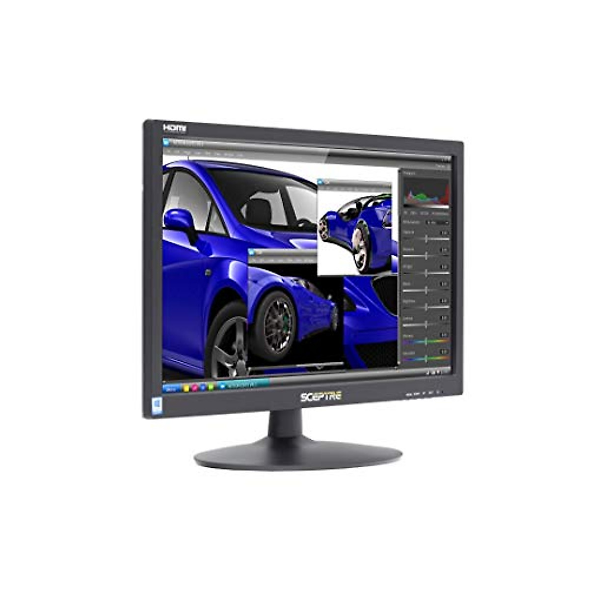 Sceptre 20" 1600x900 75Hz LED HD Monitor HDMI VGA Build-in Speakers, Metal Black 2019 (E205W-16008A)