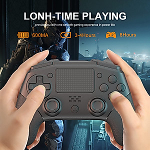 UeeVii PS4 Controller with Back Button Attachment, PS4 wireless controller with 4 Paddles for Playstation 4, Pro, Slim, PC, PS4 Console Dualshock Gamepad Joystick Remote Compatible
