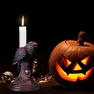 Bird Candle Holders, Candlestick Holders, Vintage Candle Holder Halloween Decorations Candlesticks Resin Decorative Owl Figurine Candle Holders for Table Centerpieces