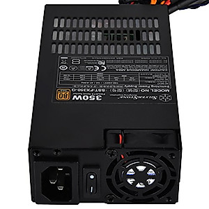 SilverStone Technology 350 Watt Flex ATX Power Supply with Fixed Cables and 80 Plus Gold with 6Pin PCIe Connector SST-FX350-G-USA, Black（Lead-Free Paint）