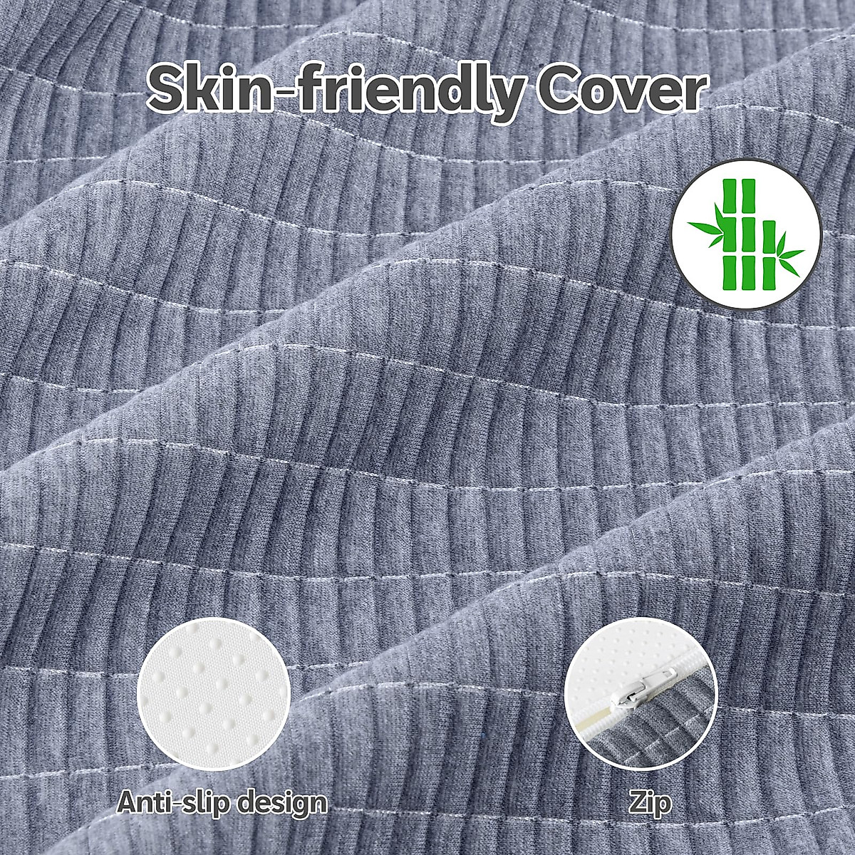 Unipon 3 Inch Firm Mattress Topper Full Size, Firm to Extra Firm Memory Foam Mattress Topper for Pressure Relief, Support Foam Bed Topper with Removable Bamboo Cover