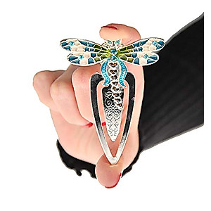 HOME-X Art Deco Dragonfly Colorful Bookmark, Tea Party Favor, Teacher Gift