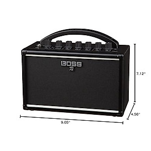 Boss Katana Mini Guitar Combo Amplifier Bundle with Instrument Cable and 3-Pack Picks