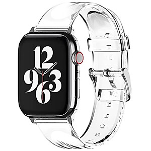 elago Clear Band Compatible with Apple Watch Band 38mm 40mm 41mm, Compatible with iWatch Series 8/SE2/7/6/SE/5/4/3/2/1 – Transparent Protective Band, Watch Strap Connector Included