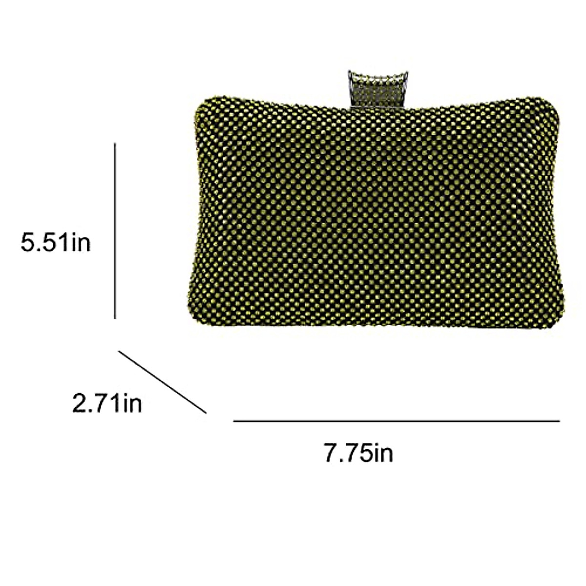 Fawziya Big Evening Bags For Women Rhinestone Crystal Clutch Bag-Yellow