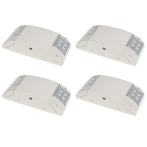 EXITLUX 4 Pack Led Exit Sign with Emergency Lighting Battery Backp -Two LED Adjustable Head -120V/277V-UL Listed-Exit Lighting -Dual LED Lamp ABS Fire Resistance for Power Failure.