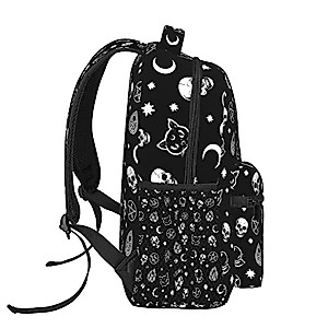 Gothic Skull Backpack for School Adults Teens Goth Laptop Backpacks Book Bags for College Travel for Boys Girls, Men Women