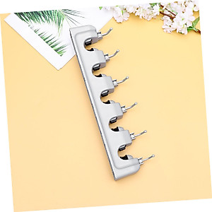 PRETYZOOM Mop Rack Broom Mounted Organizer Holder Mop and Broom Rack Hanger Hooks Broom Hangers Mop Organizer Clip Broom Organizer Rack Utility Hooks Mop Storage Wall Mount Broom Organizer