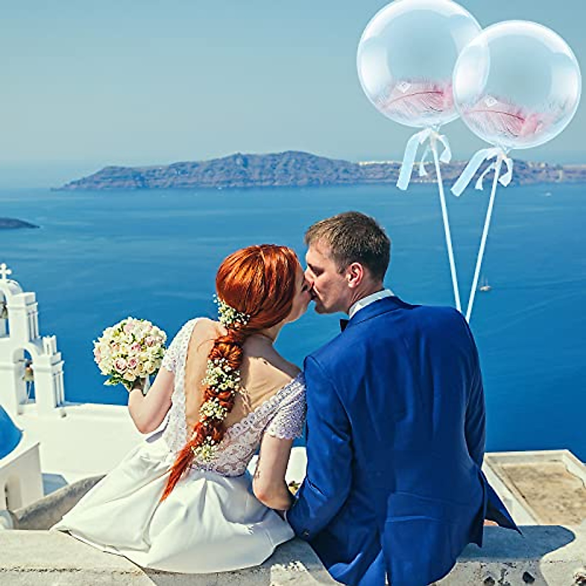 Bobo Balloon Sticks Clear Transparent Balloon Sticks Long Clear Balloon Holder with Cups for Balloons Birthday Valentine's Day Mother’s Day Graduation Wedding Anniversary decoration (25 Sets)