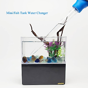 AREPK Aquarium Coral Feeder Fish Feeder Waste Clean Tool Manual Cleaner Water Changer Fish Tank Cleaning Tool Siphon Dropper Waste Remover Aquatic Bottom Feeder Pipette
