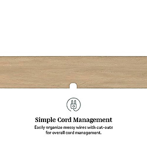 Walker Edison Modern Rattan Flip-Down-Door Wall-Mounted Floating Stand for TVs up to 80 Inches, 70 Inch, Coastal Oak