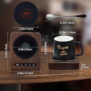 Mug Warmer Set - Coffee Mug Warmer for Desk with Temperature Display, 1-12Hour Auto Shut Off, Cup Warmer with Mug - Ideal Coffee Gifts for Heating Coffee, Beverages, Milk, Tea and Hot Chocolate