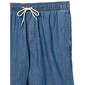 Amazon Essentials Men's Drawstring Walk Short (Available in Plus Size), Medium Wash Chambray, XX-Large