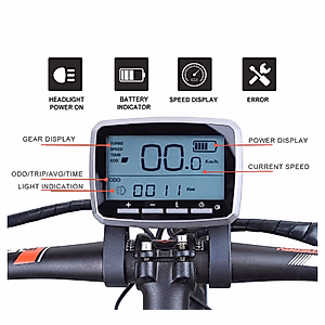 TSDZ2B 48V 500W Mid Drive Motor Ebike Concversion Kit Electric Bike Torque Sensor DIY Central Motor with VLCD5 for Bottom Bracket 68/73MM MTB City Road Bicycle