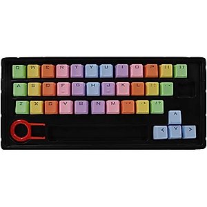 Keycap 37 PBT Double Shot Injection Backlit Keycaps for All Mechanical Gaming Keyboards with Key Puller Rainbow Gradient Color