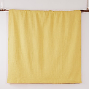 Levtex Home - Cross Stitch Yellow Quilt Set - Twin/Twin XL Quilt + One Standard Pillow Sham - Cross Stitched Pattern - Quilt Size (68x86in.) and Pillow Sham Size (26x20in.) - Reversible -Cotton Fabric