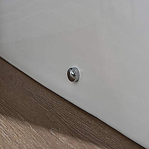 WOODBRIDGE Short Compact Tiny Dual Flush 1.28 GP One Piece Toilet,with Soft Closing Seat,1000 Gram MaP Flushing Score Small Toilet with Brushed Nickel Button B0500-BN, White