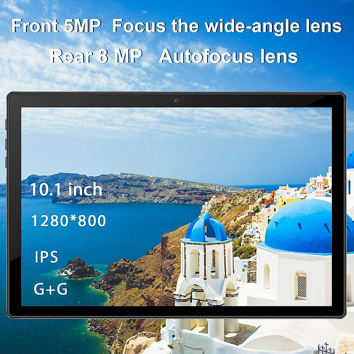 SANNUO 10 inch Android 11 Tablet pc, 3GB RAM, 32GB ROM, 128GB Expand Support, 1.6Ghz, 2.5D IPS Display, 8MP Camera,WiFi,G+G, Include Tablet Leather Case(Black)