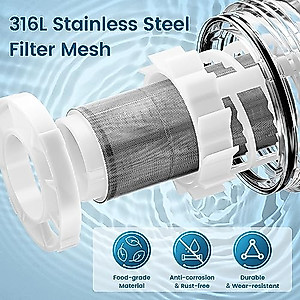 Vortopt Spin Down Sediment Water Filter,Automatic Flushing,Whole House Water Filter for Well Water,Protect Other Filter Systems and Appliances,40 Micron Flushable Prefilter Filtration, Q700