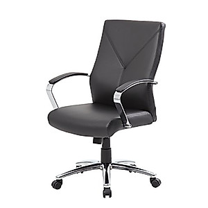 Boss Office Products LeatherPlus Executive Chair in Black