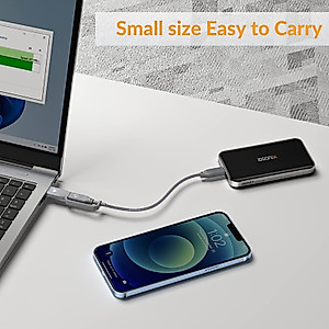 iDsonix 256G Portable SSD, External SSD USB 3.1 Gen 1, Up to 551MB/s Read, Portable Hard Drive SSD Compatible with PC/Laptops/iPad/Mac (2 in 1 Cable Included)