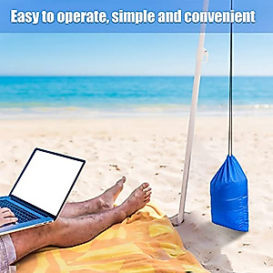 Summer Large Canopy Sand Bags Blue Sand Bags Weights Portable Weights for Canopy Legs Beach Umbrella Sand Bag Heavy Duty Sandbag for Tent Outdoor Instant Canopies Holiday Supplies (2 Pieces)