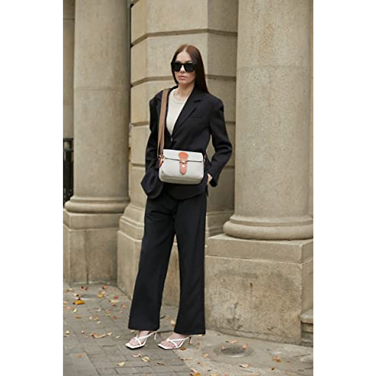 SATSEI Crossbody Bags for Women,Water Resistance Canvas Multi Pocket Crossbody Bags Travel Shoulder Bag