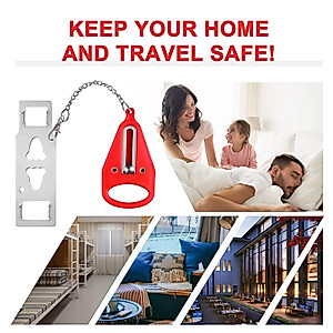 Portable Door Lock-2 Pack Solid Heavy Duty Extra Lock for Additional Privacy and Safety in Hotel,Apartment,and Prevent Unauthorized Entry in Traveling, AirBNB, Apartment and College