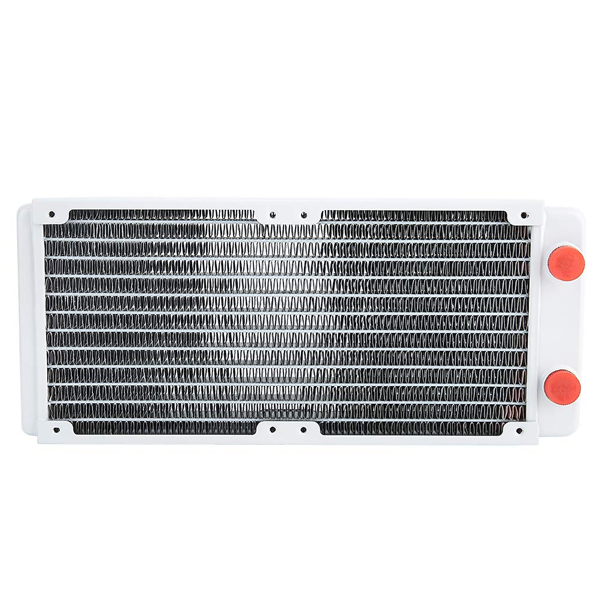 Water Cooling Radiator,240mm Computer Water Cooling White Copper Heat Sink with 12 Pipes,PC Water-Cooled Tube Easy to Install,Suitable for Computer Water Cooling Systems,Beauty Apparatus