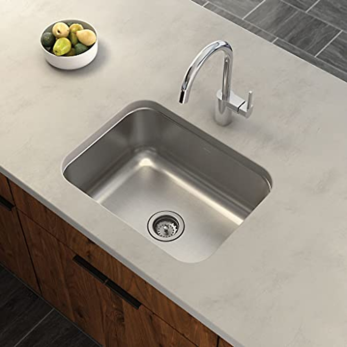 Moen GS18190 18000 Series 23.5-inch 18 Gauge Undermount Single Bowl Stainless Steel Kitchen Sink, 9-inch Depth