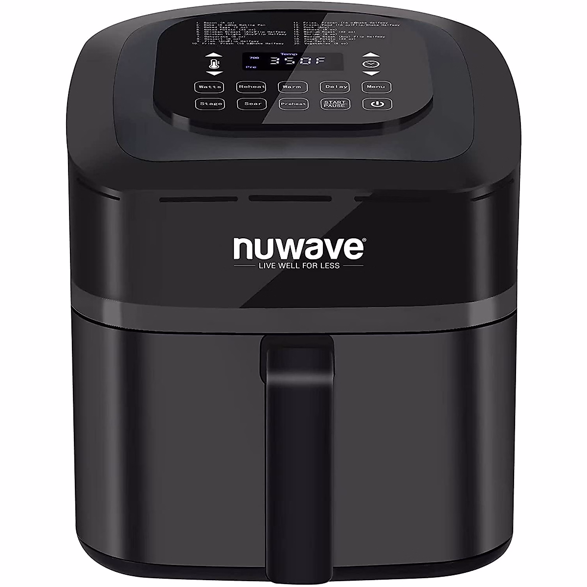 NUWAVE Brio 7-in-1 Air Fryer Oven, 7.25-Quart with One-Touch Digital Controls, Non-Stick Air Circulation Riser & Reversible Rack Included
