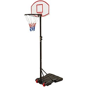 Basketball Hoop for Kids Portable Height-Adjustable [6.5FT - 8 FT] Sports Backboard System Stand w/Wheels