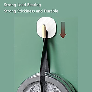 Jearytop Large Multi-Function Hook Utility Paper Towel Holder Wall Mount Adhesive Utility Hooks Seamless Kitchen Bathroom Organizer Hook for Hanging Coat Key Shoes Towels ups Hook Paper Holder 8pcs